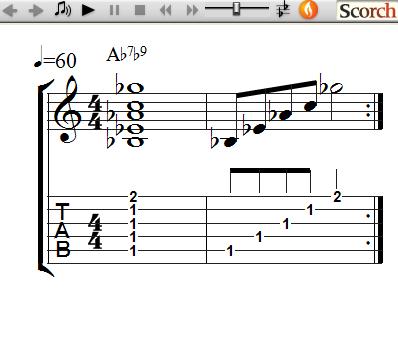 7b9 Chords - Left Handed