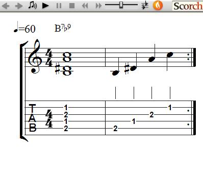 7b9 Chords - Left Handed