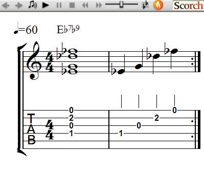 7b9 Chords - Left Handed